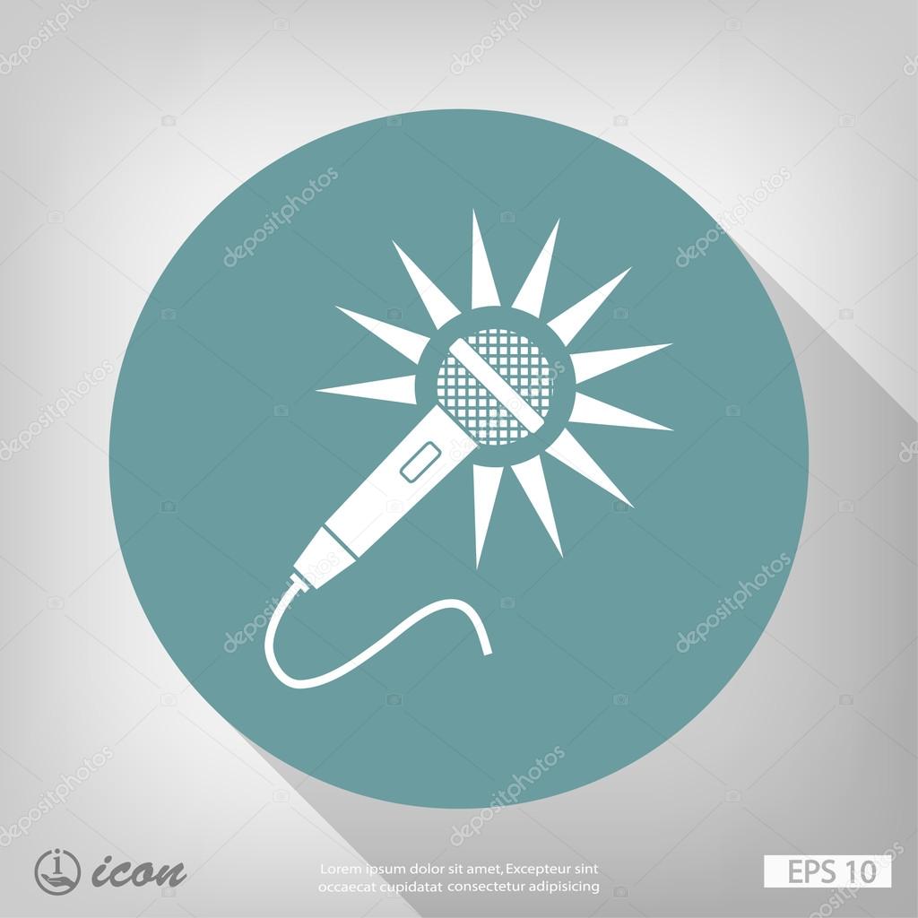 Pictograph of Microphone icon — Stock Vector © hristianin #96276272