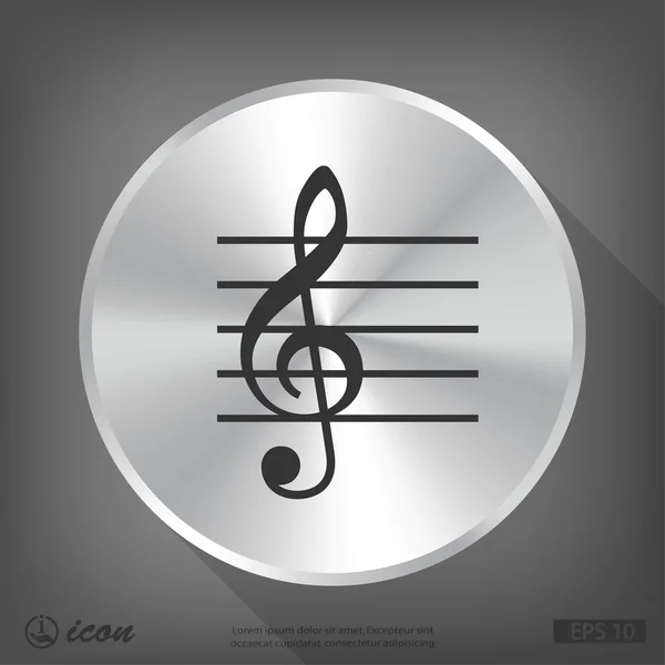 Notas musicales icono imágenes de stock de arte vectorial | Depositphotos