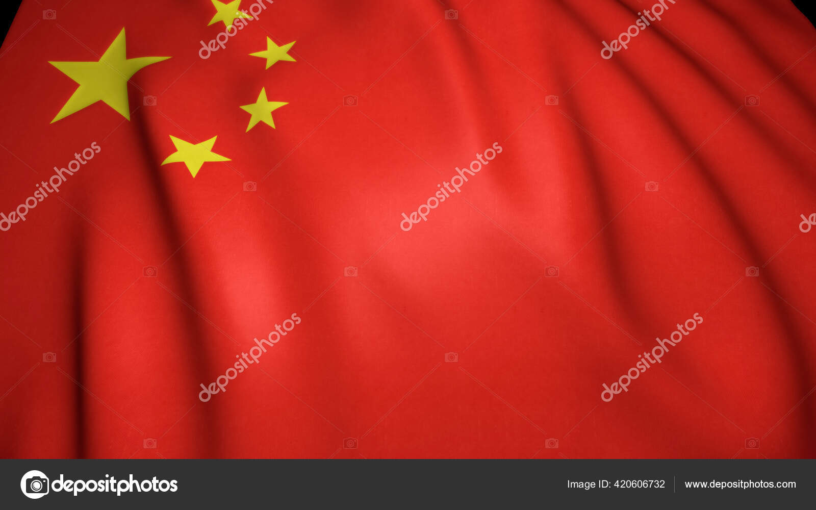 Waving Realistic China Flag Background Illustration Stock Photo by ©kk ...