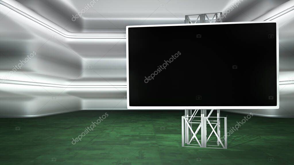 Fondo de estudio virtual futurista con un monitor ideal para programas ...