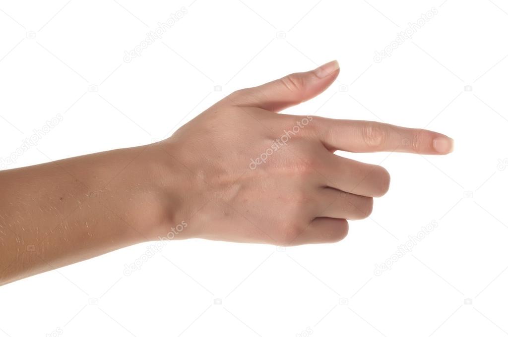 Hand pointing at something Stock Photo by ©markop 54138005