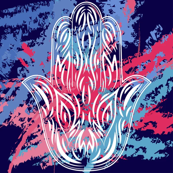 Illustration with beautiful colorful khamsa Stock Vector Image by ...