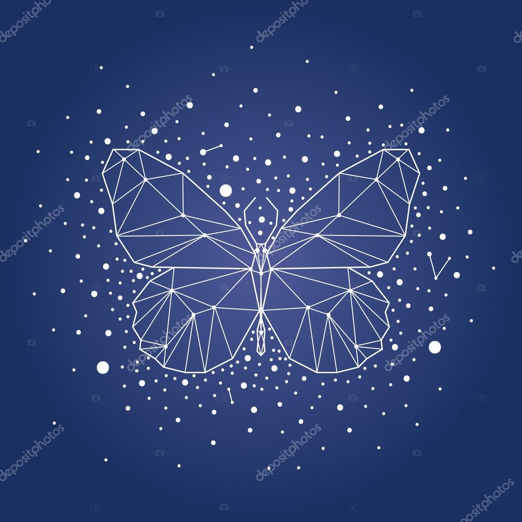 Constelación de mariposas geométricas 2023