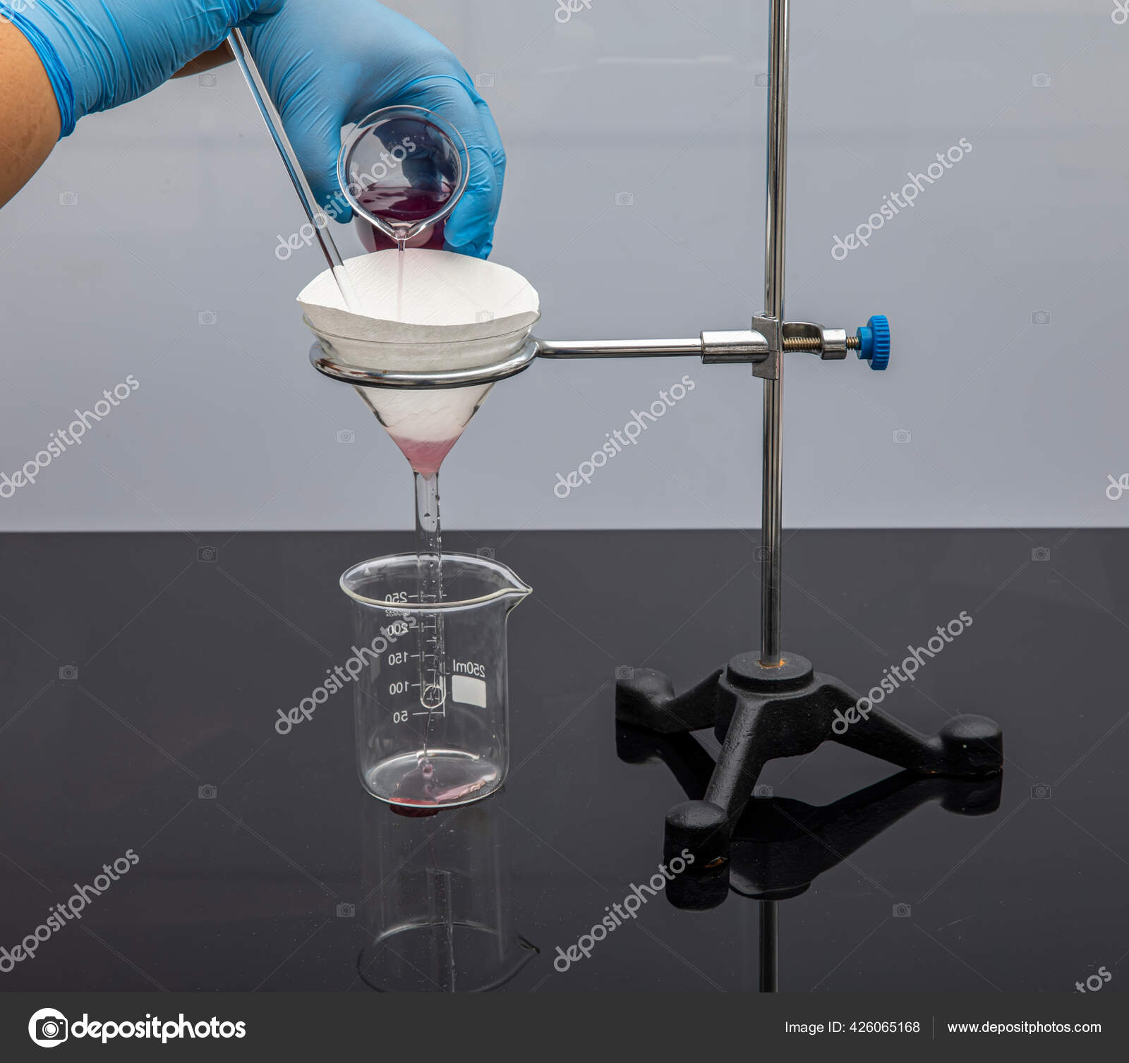 Filter Paper Laboratory Scientists Chemical Filtration Filtering Filter ...