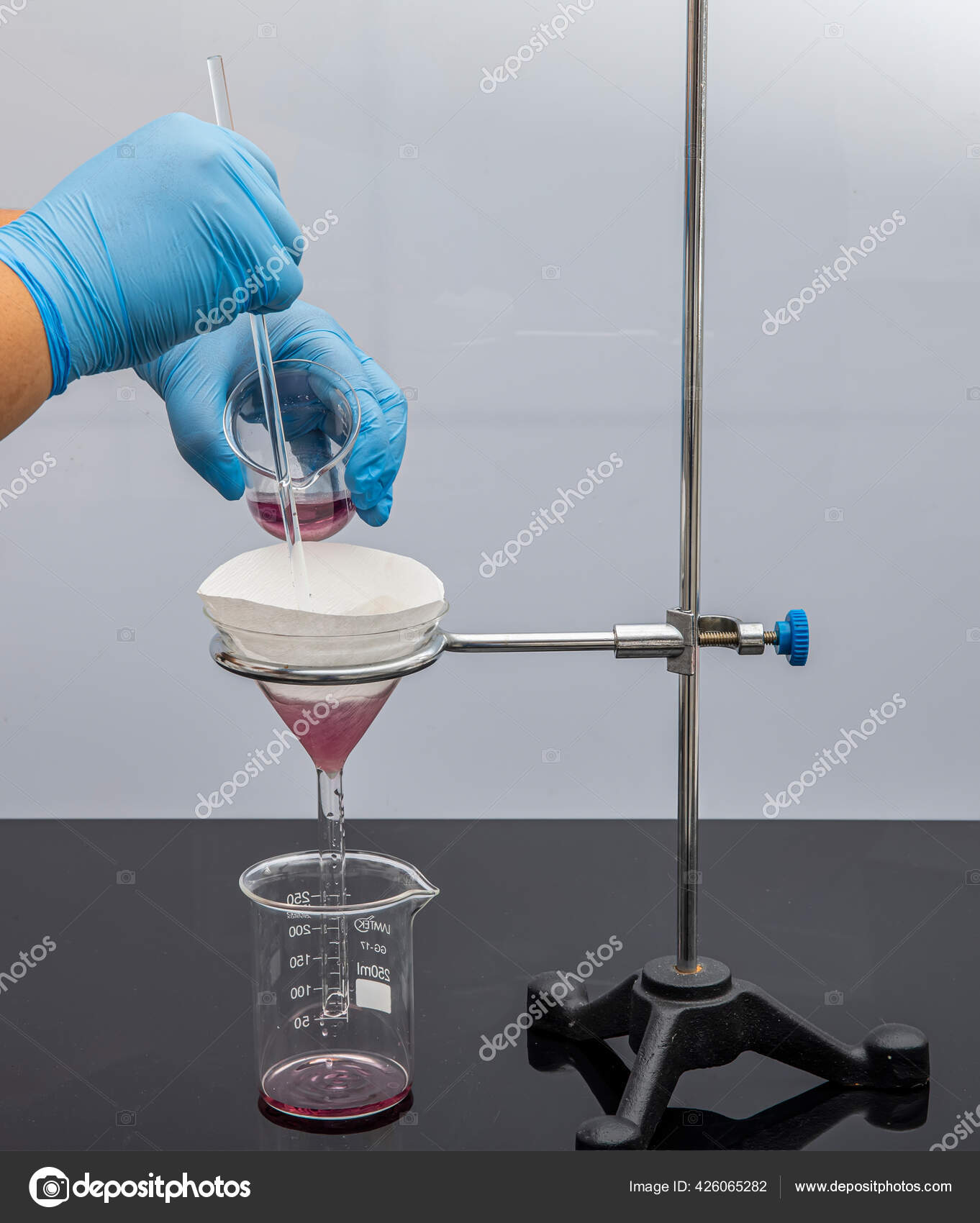 Filter Paper Laboratory Scientists Chemical Filtration Filtering Filter ...