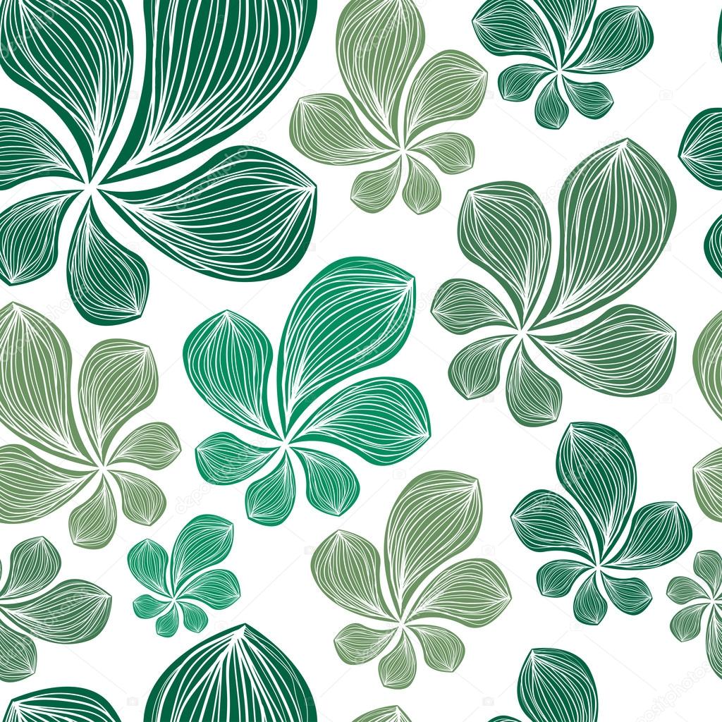 Beautiful seamless tropical leaf pattern. Vector illustration. Stock ...