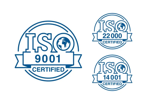 ISO 9001, 14001 and 22000 certified stamps Stock Vector Image by ©Dmitrynew83 #412908604