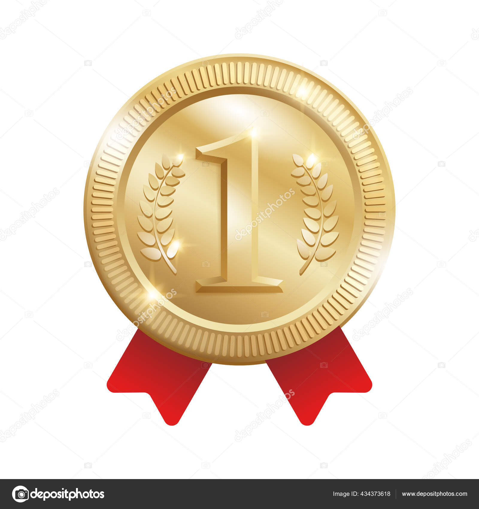 1st place golden medal award - emblem or icon Stock Vector by ...