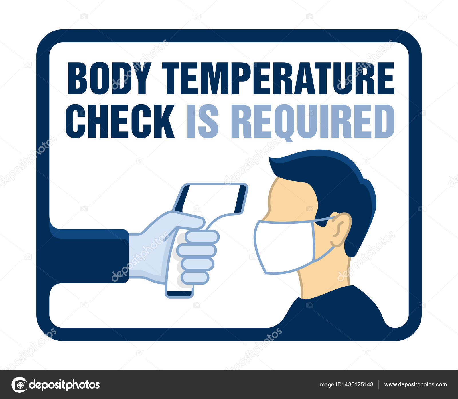 Body temperature check warning sign Stock Vector Image by ©Dmitrynew83 ...
