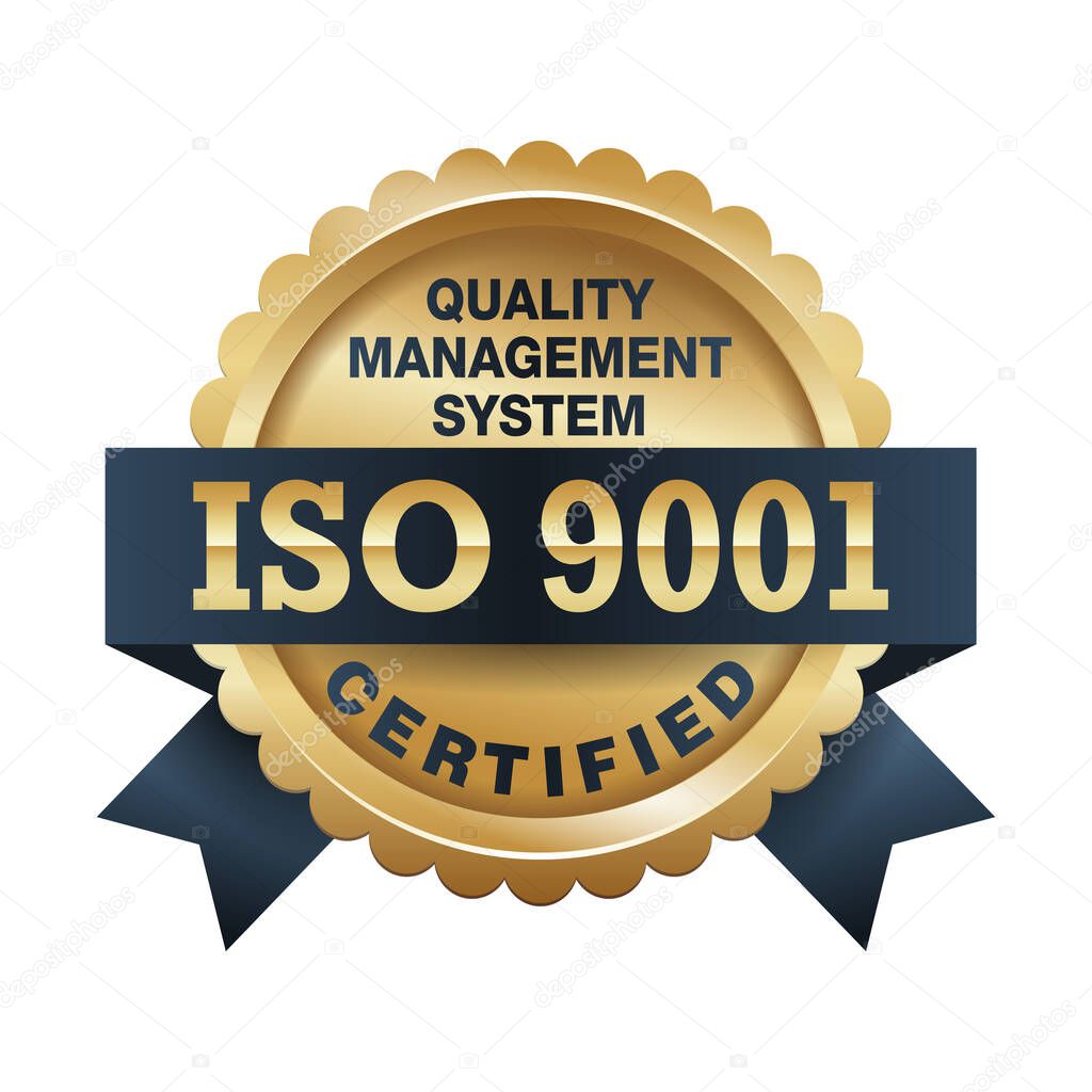 emblema de la medalla de oro ISO 9001 2024