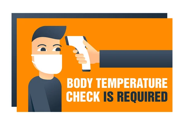 Body temperature check warning sign Stock Vector Image by ©Dmitrynew83 ...