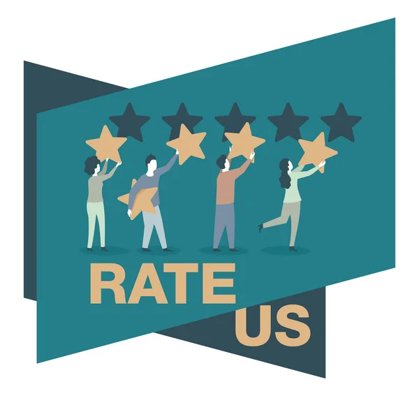 Rate Us - positive feedback with people Stock Vector by ©Dmitrynew83 ...