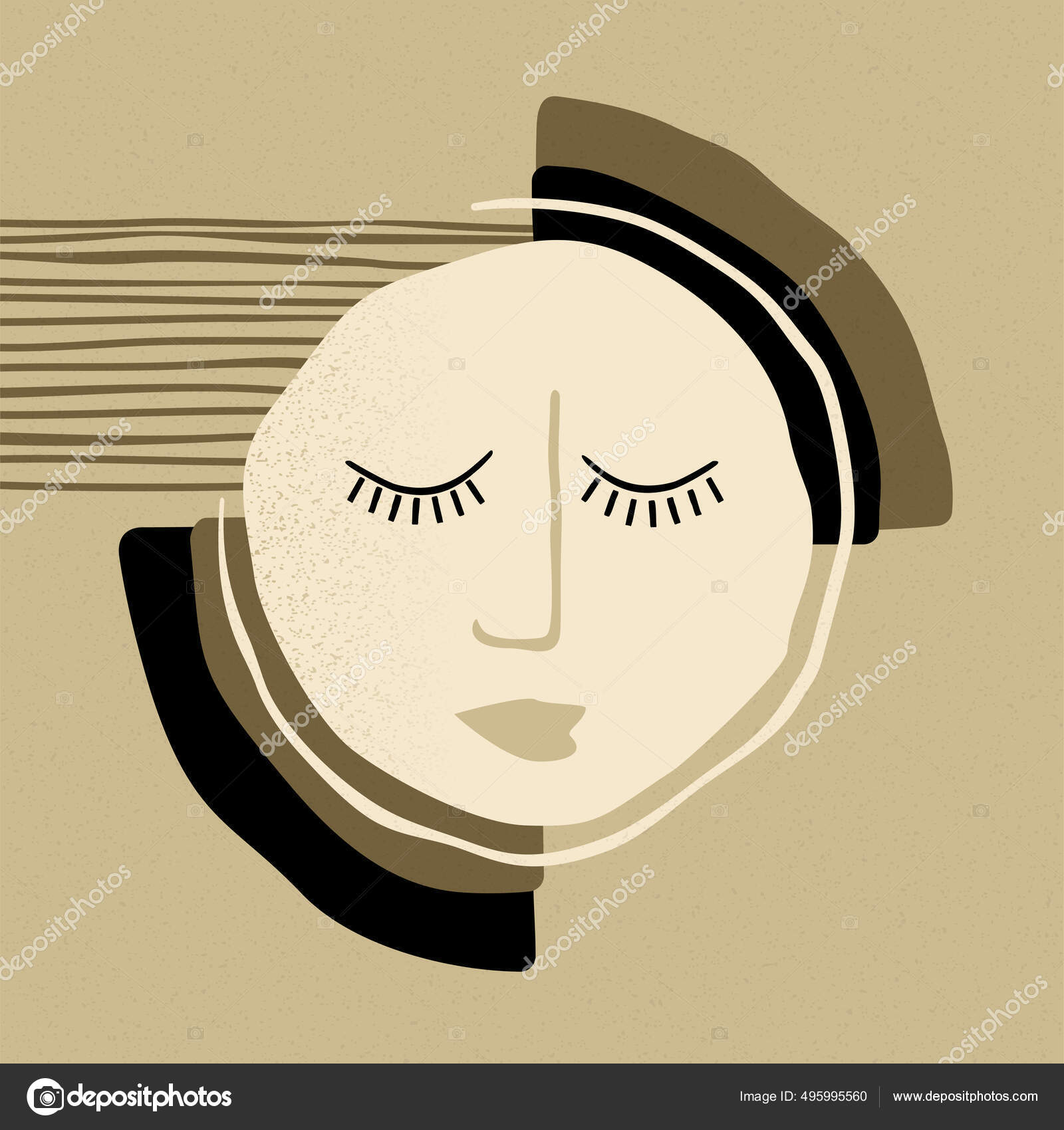 Autism, mental illness - sad face with thoughts Stock Vector by ...