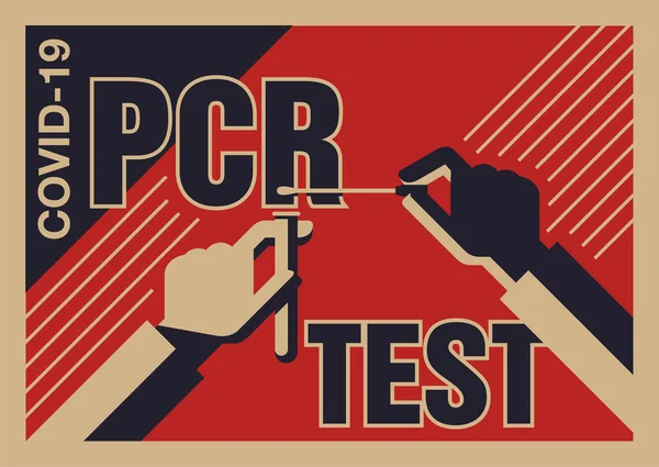 Cartel de prueba PCR en estilo vintage 2024