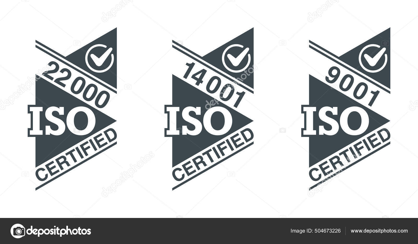 ISO certified monochrome square stamps set Stock Vector Image by ©Dmitrynew83 #504673226