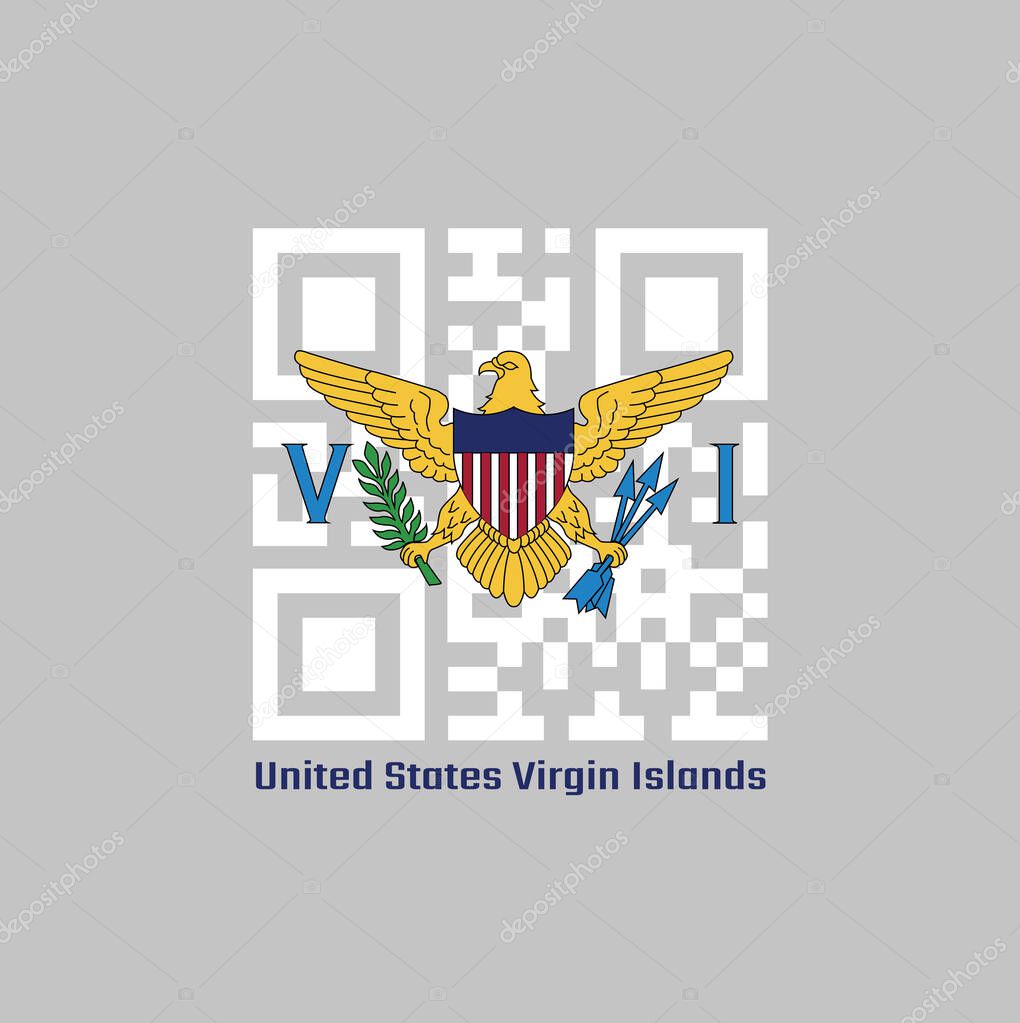 El código QR establece el color de la bandera de Islas Vírgenes. el ...