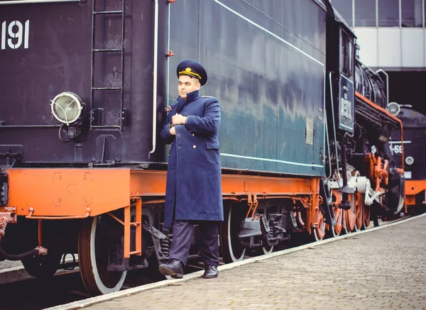 Vintage train conductor Stock Photos, Royalty Free Vintage train ...