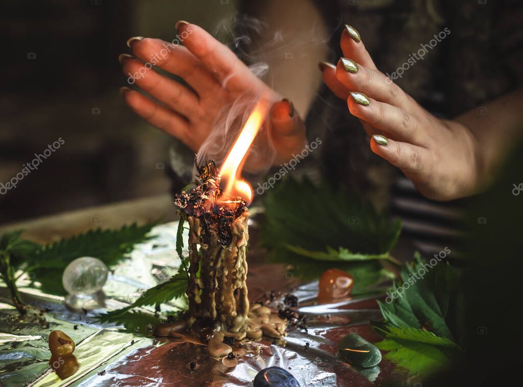 Wicca magia de la naturaleza. Vela para limpiar aura, rituales mágicos ...