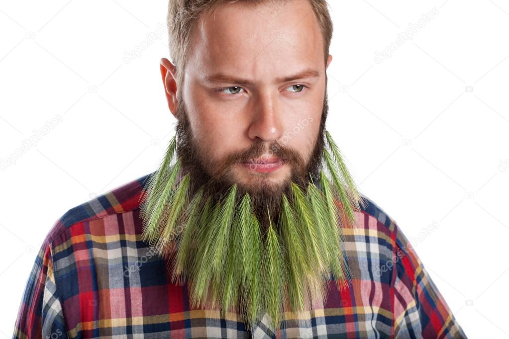Portrait of handsome man with beard — Stock Photo © bigguns #73400495
