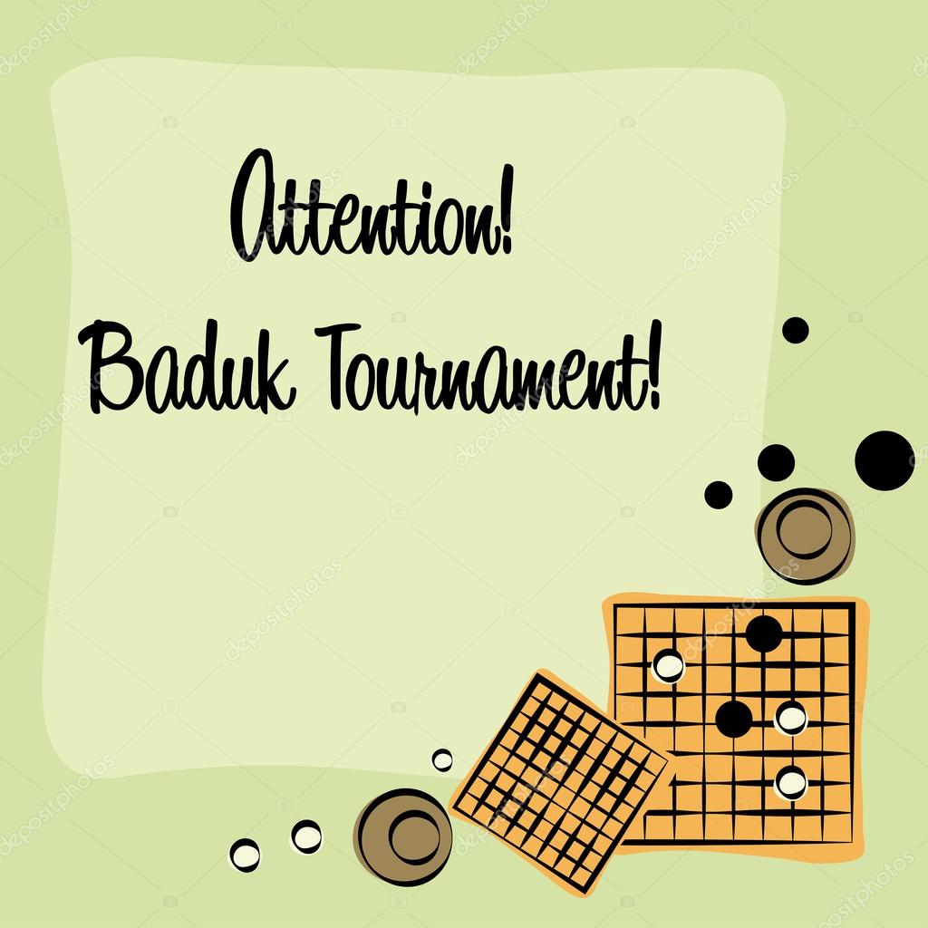 Background for Baduk Tournament Advertisment Stock Vector Image by ...