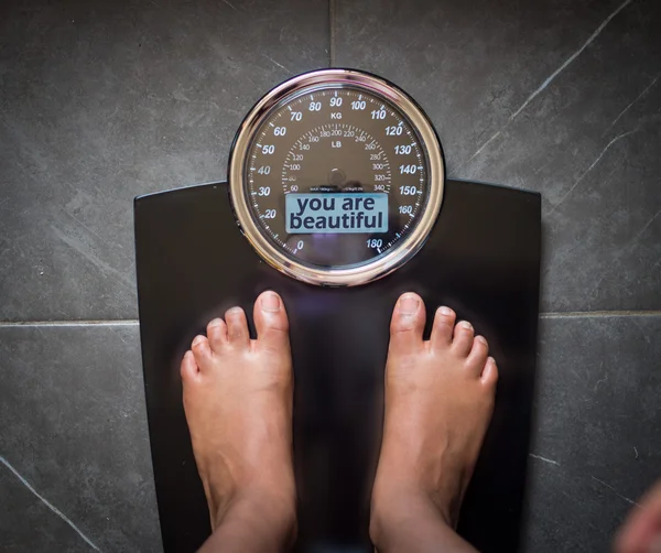 Beautiful, the scale that tells the truth - Stock Image - Everypixel