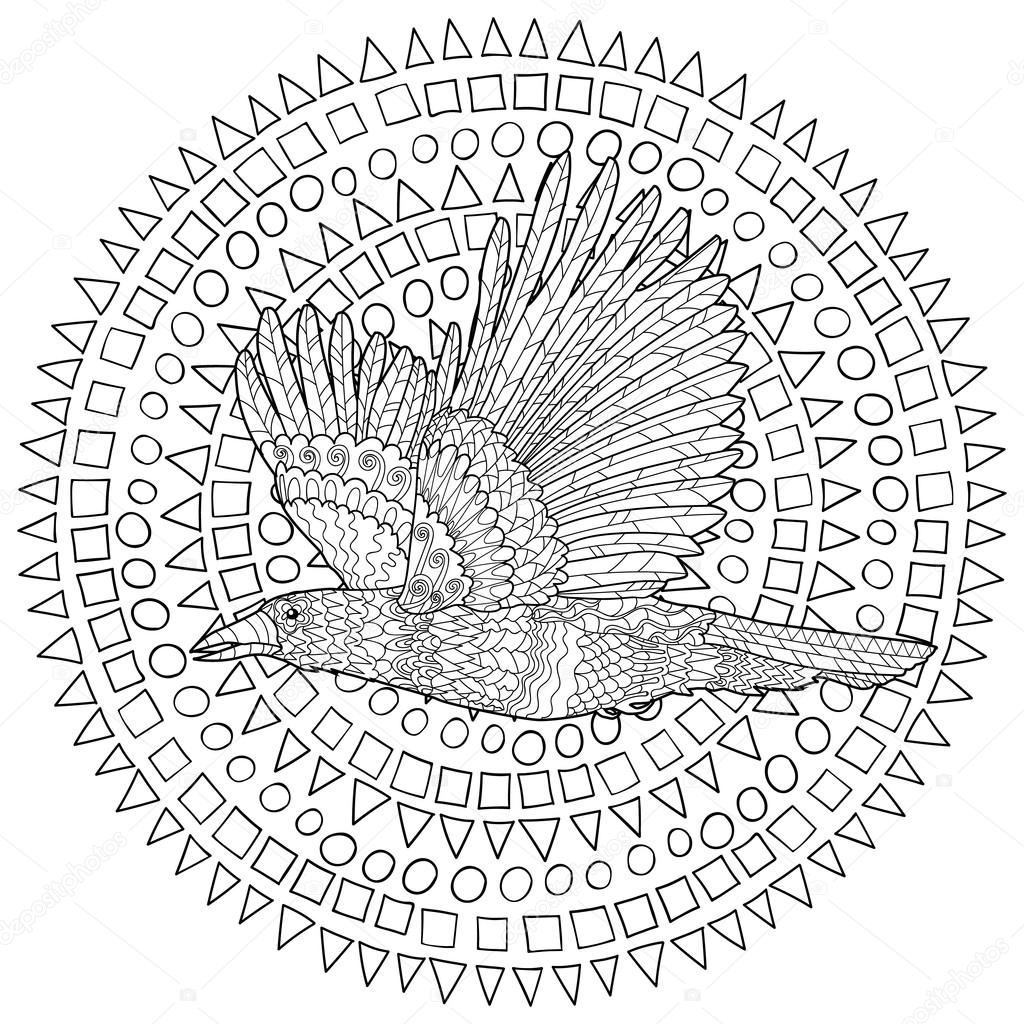 Flying raven with high details. Stock Vector Image by ©Lezhepyoka ...