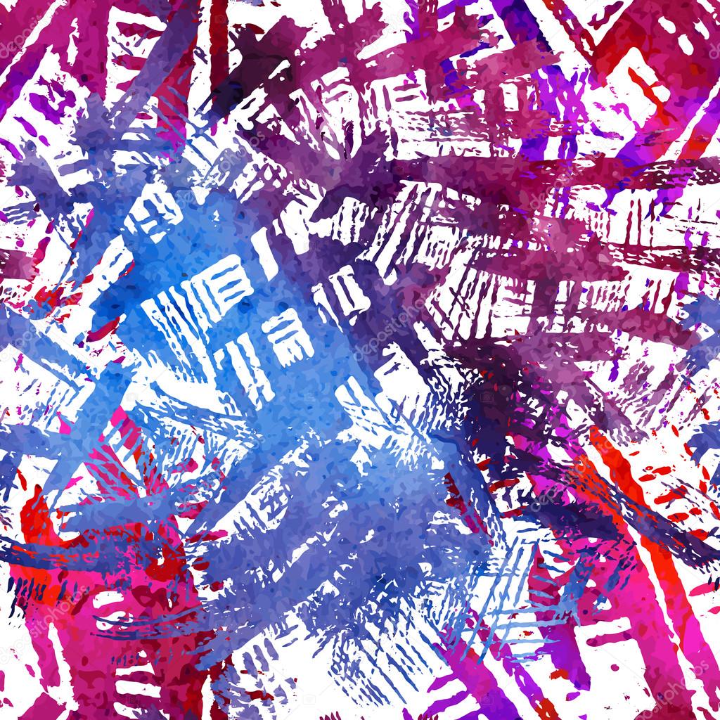 Patr n sin costura con impresiones de acuarela. 2024