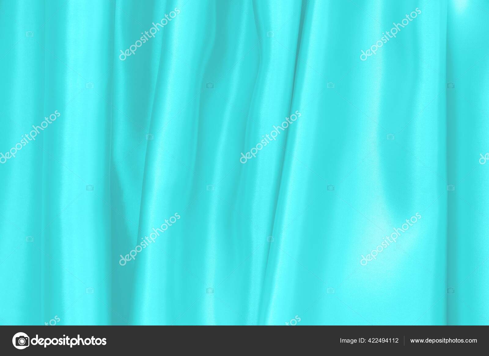 Cyan Teal Satin Fabric Texture Soft Blur Background — Stock Photo ...
