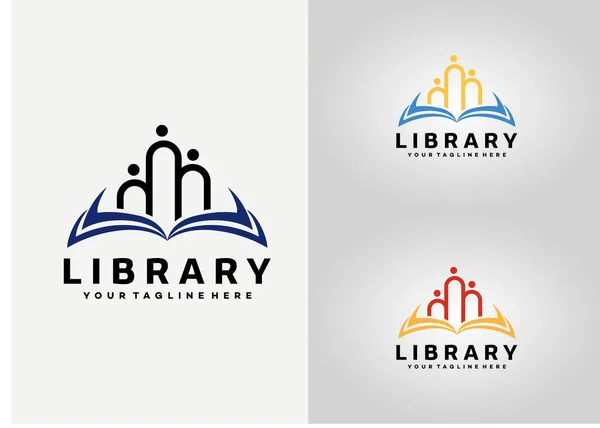 Reading Book Logo Set Template Design Vector Emblem Design Concept ...