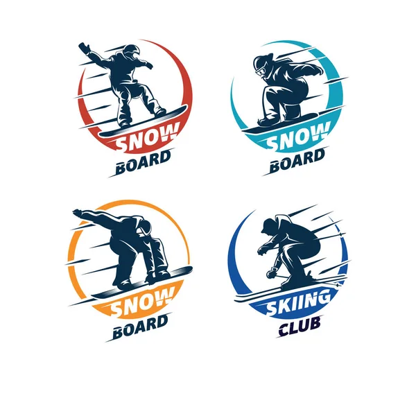 Snowboard logos imágenes de stock de arte vectorial | Depositphotos