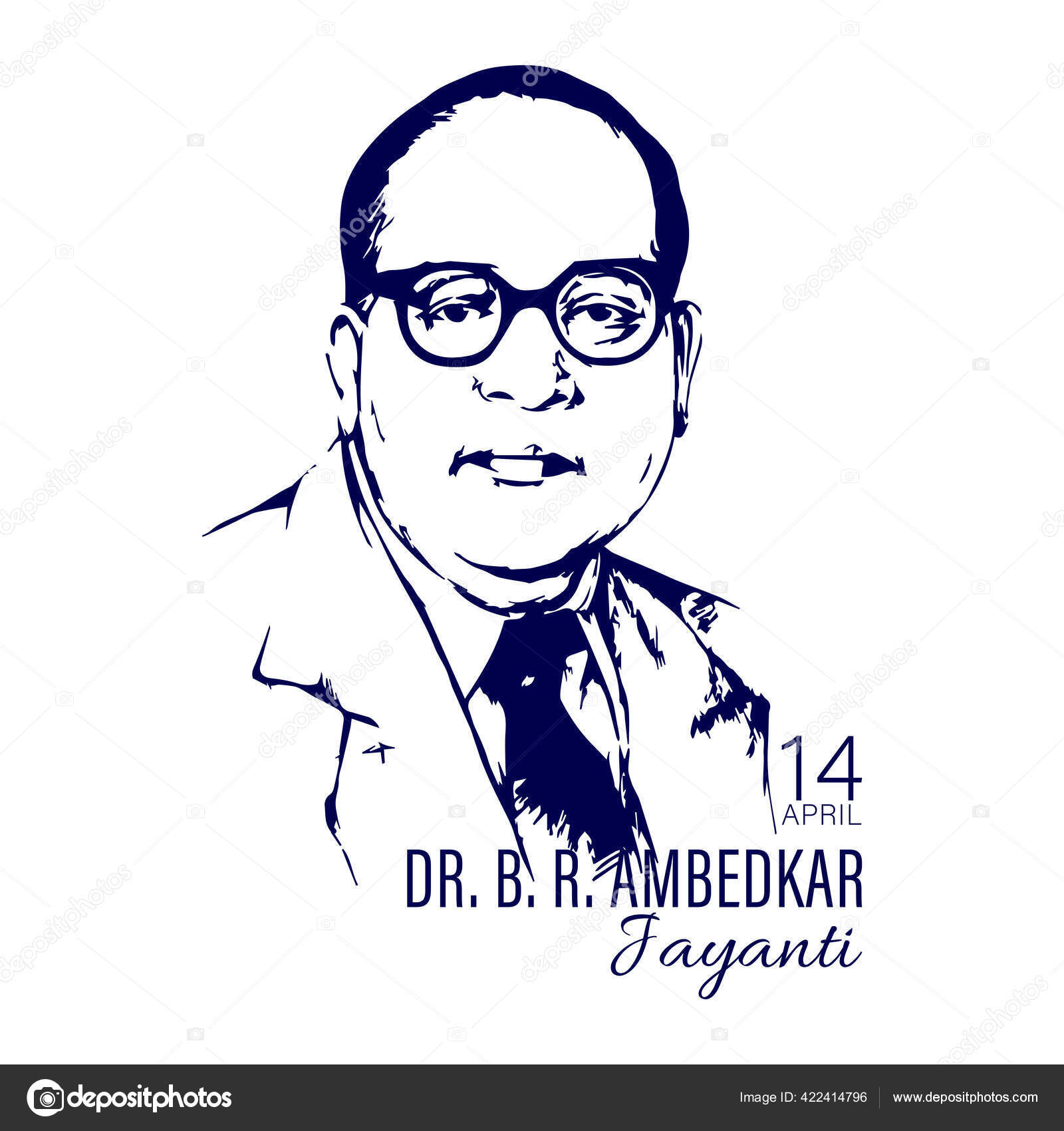 Vectpr Illustration Bhimrao Ramji Ambedkar Constitution India Ambedkar ...