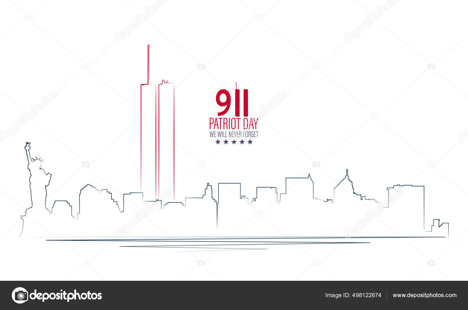 Vector Illustration Patriot Day 911 Anniversary Usa Patriot Day Banner ...