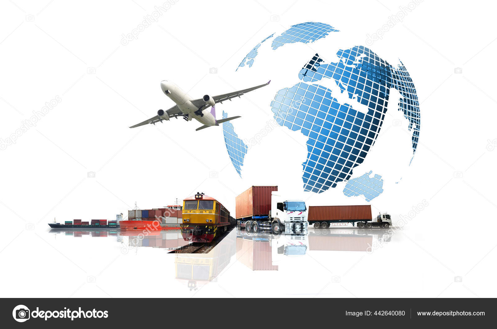 World Logistics Background Transportation Industry Shipping Business ...