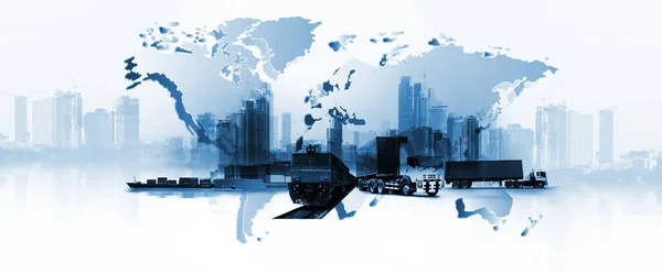 World Logistics World Map Logistic Network Distribution Background ...