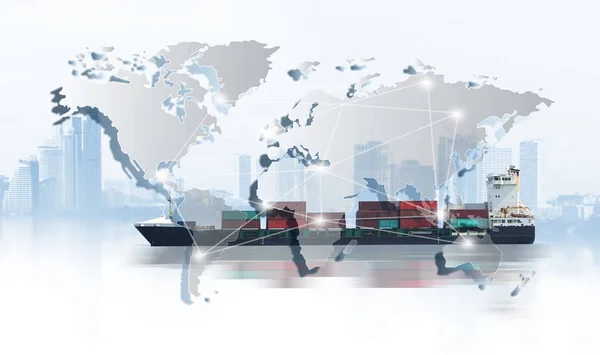 World Logistics Background Transportation Industry Shipping Business ...