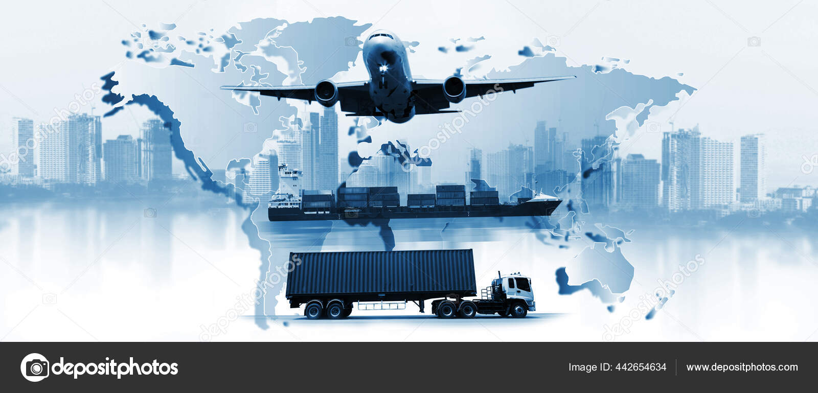 World Logistics World Map Logistic Network Distribution Background ...