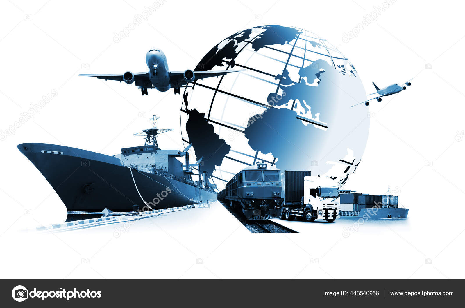World Logistics World Map Logistic Network Distribution Background ...