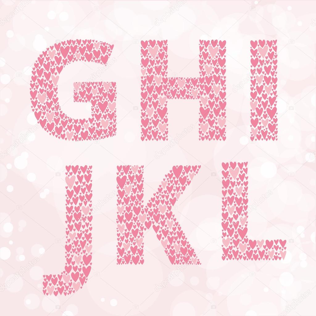 Abc set made from hearts Stock Vector Image by ©iliveinoctober #51966905