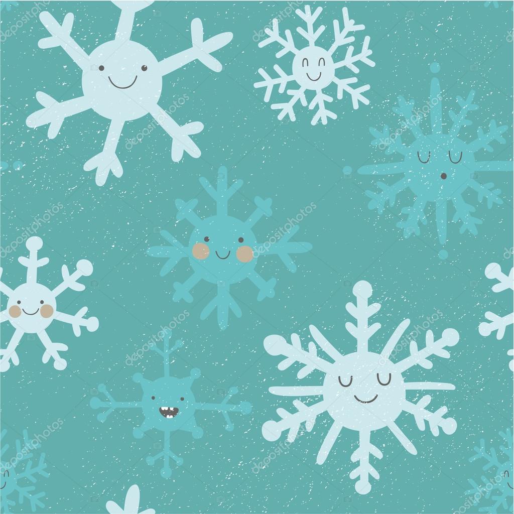 Cute snowflakes pattern Stock Vector Image by ©iliveinoctober #58804751