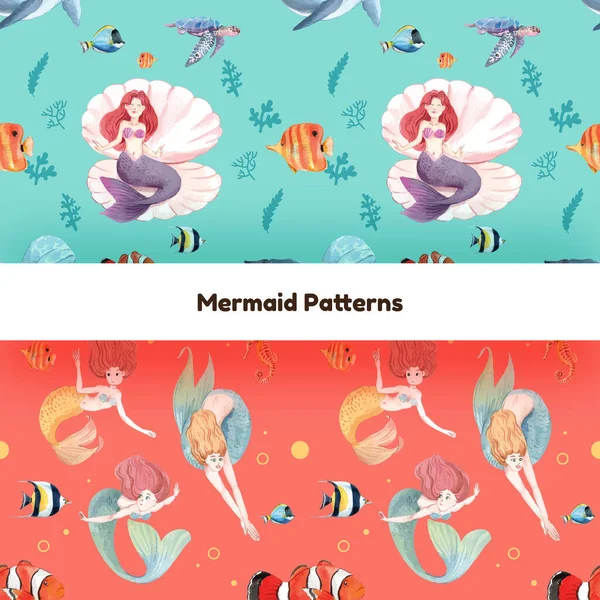 100,000 Mermaid patterns Vector Images | Depositphotos