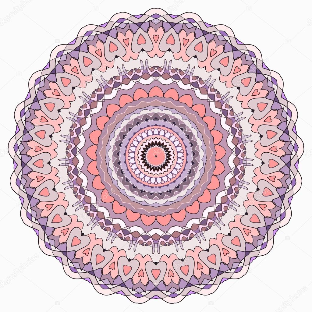 Soft colored hand-drawing ornamental abstract lace background with ...