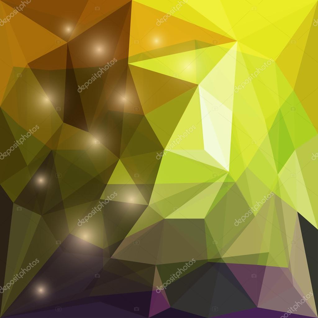 Fondo triangular poligonal de color brillante abstracto con luces ...