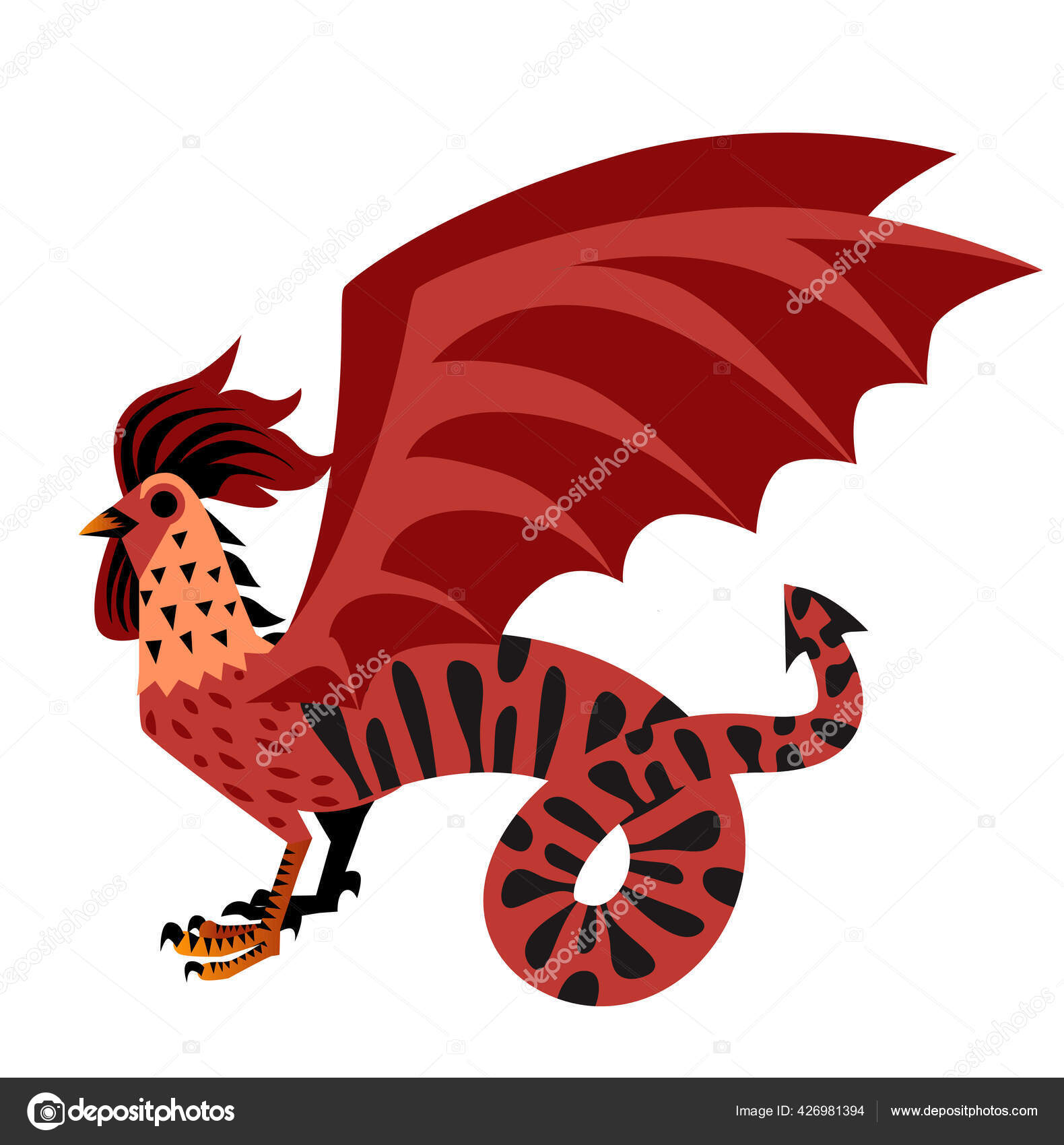 Medieval Dragon Clipart Black And White Hen