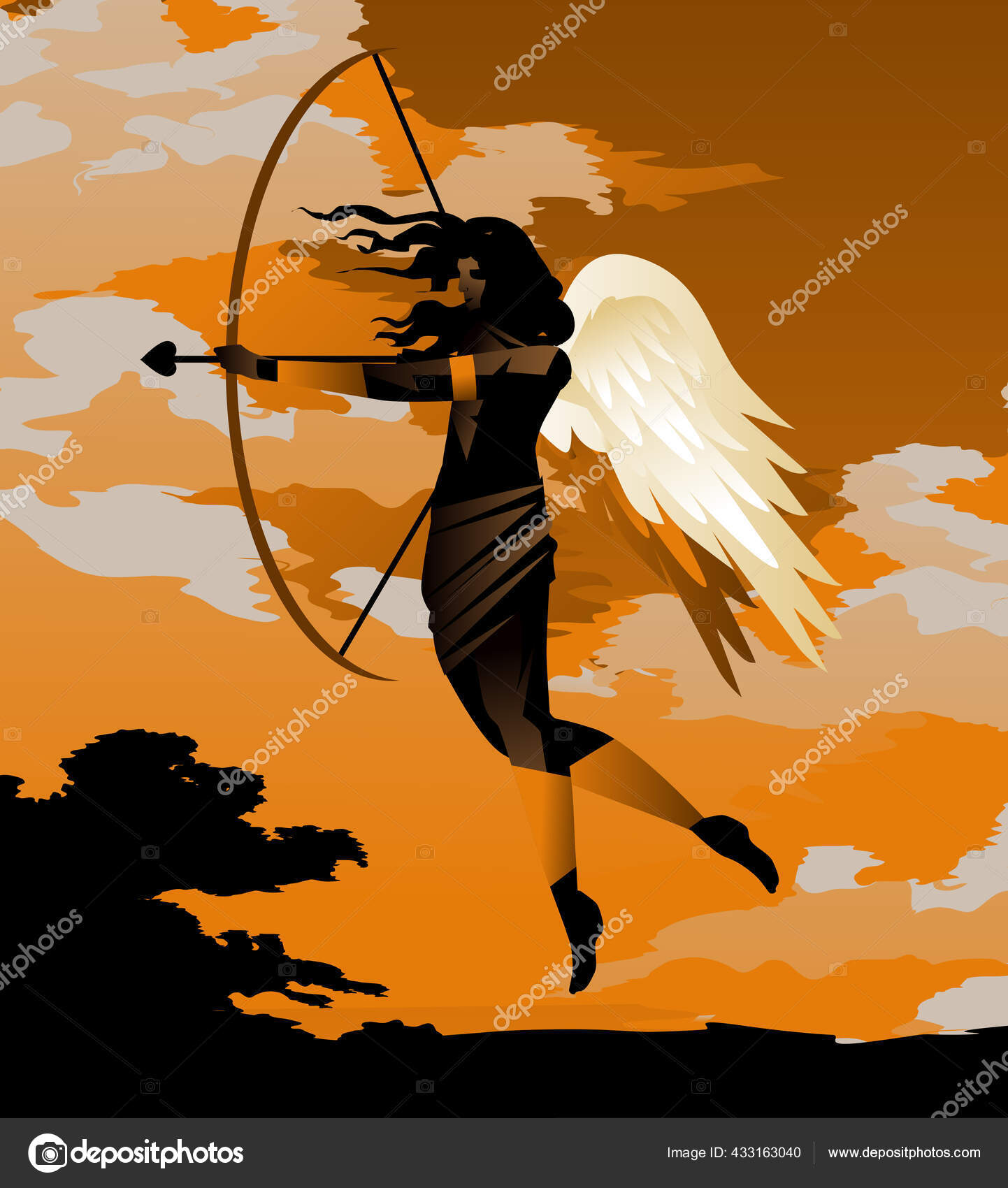 Cupid Shooting Arrow Mythology