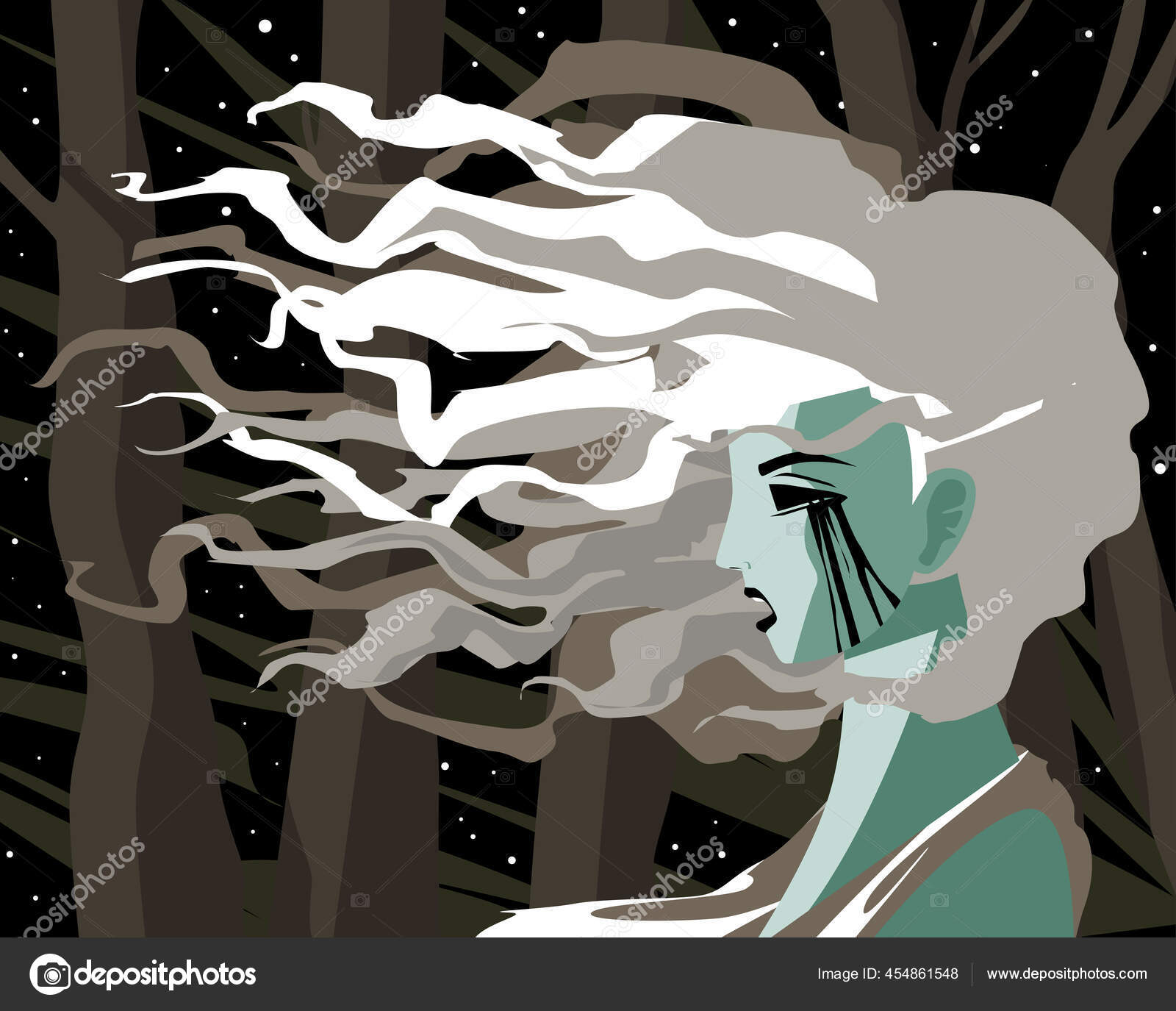 Screaming Banshee Drawing