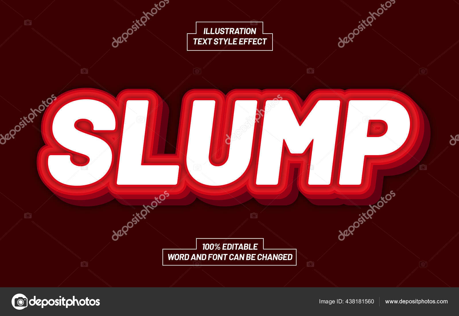 Slump Text Style Effect Stock Vector Image by ©MZNF #438181560