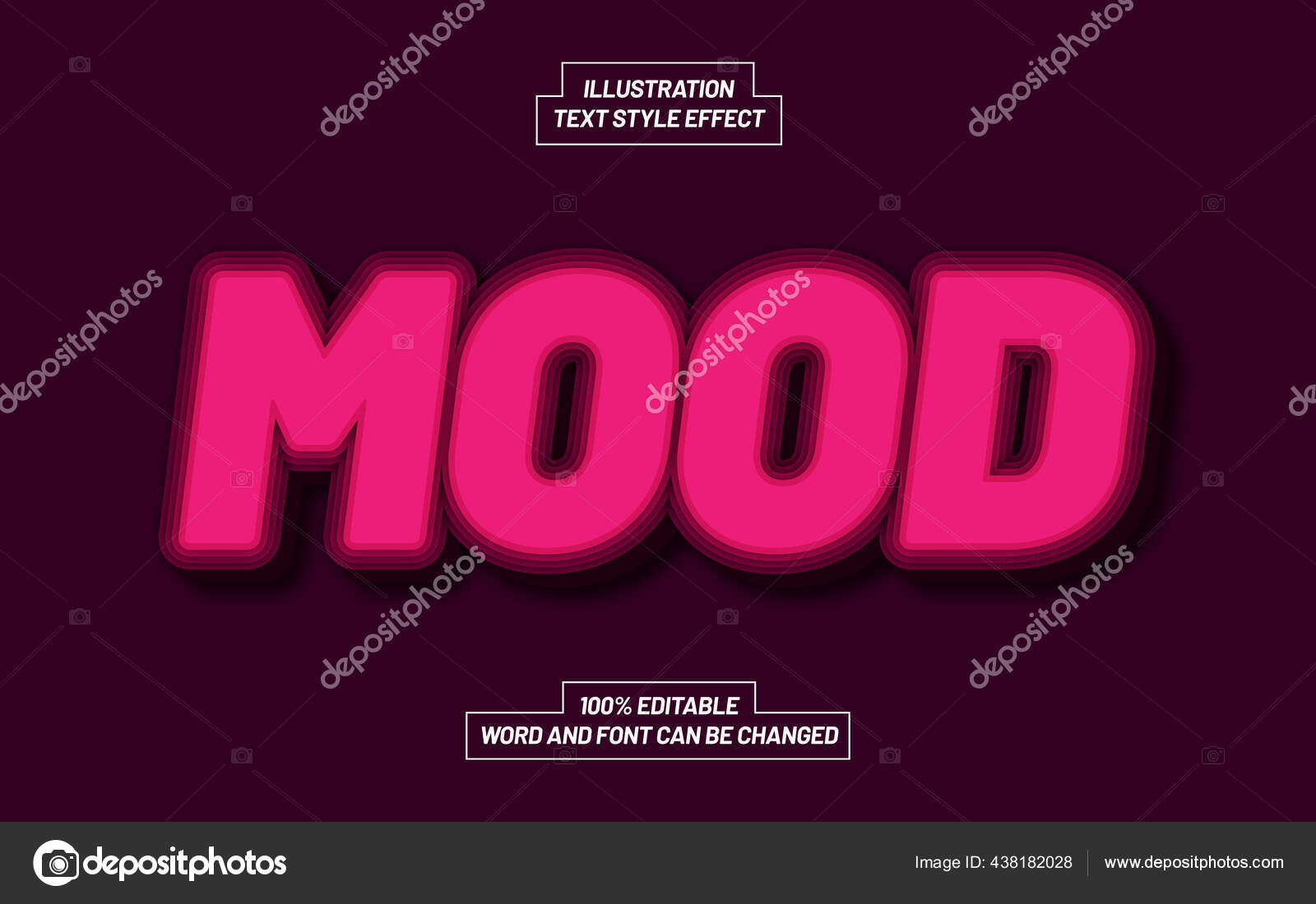 Mood Text Style Effect Stock Vector Image by ©MZNF #438182028