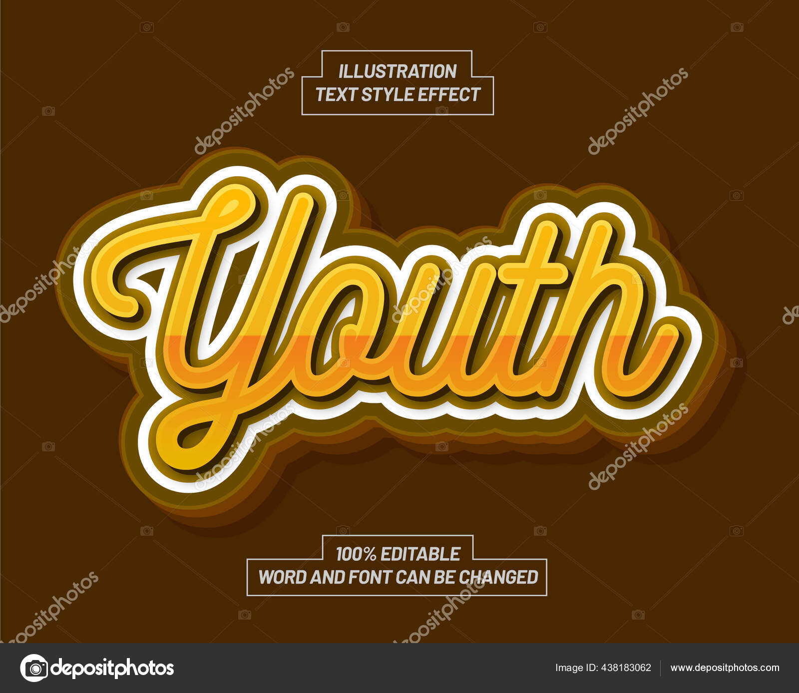 Youth Text Style Effect Stock Vector Image by ©MZNF #438183062