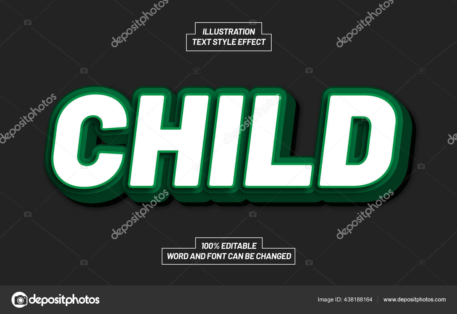 Child Text Style Effect Stock Vector by ©MZNF 438188164