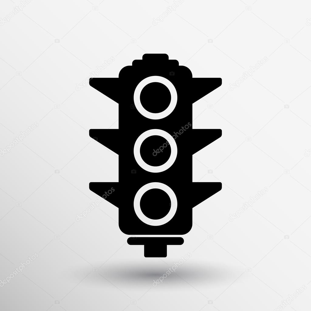 Reglamento de icono vector semáforo cruce de semáforo — Archivo ...